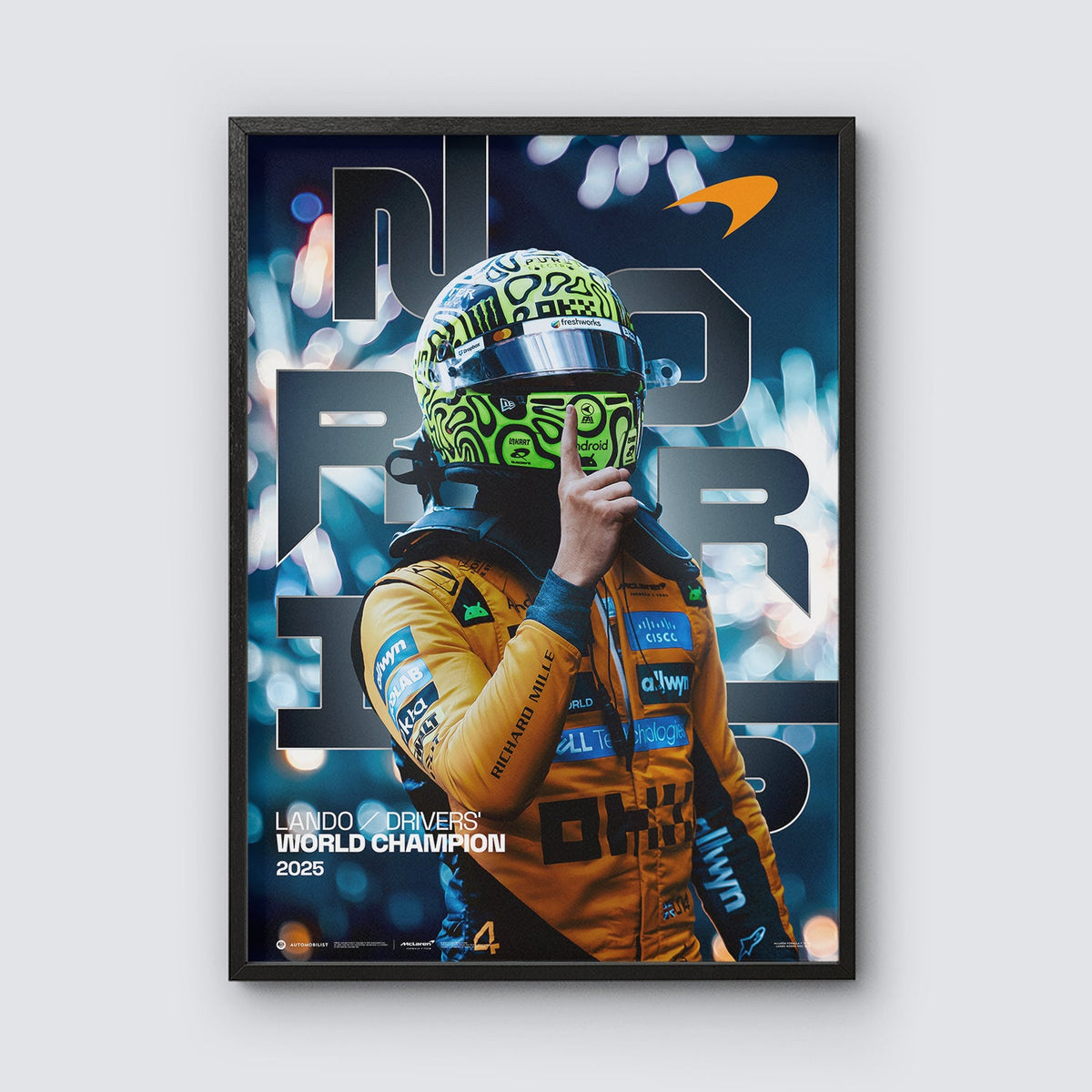 Lando Norris | Drivers' World Champion 2025 | Official Poster – Fueler