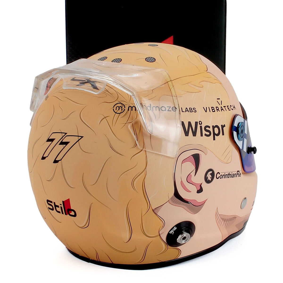 #77 Bottas Bahrain GP 2023 “Mullet” 1:2 Mini Helmet – Fueler