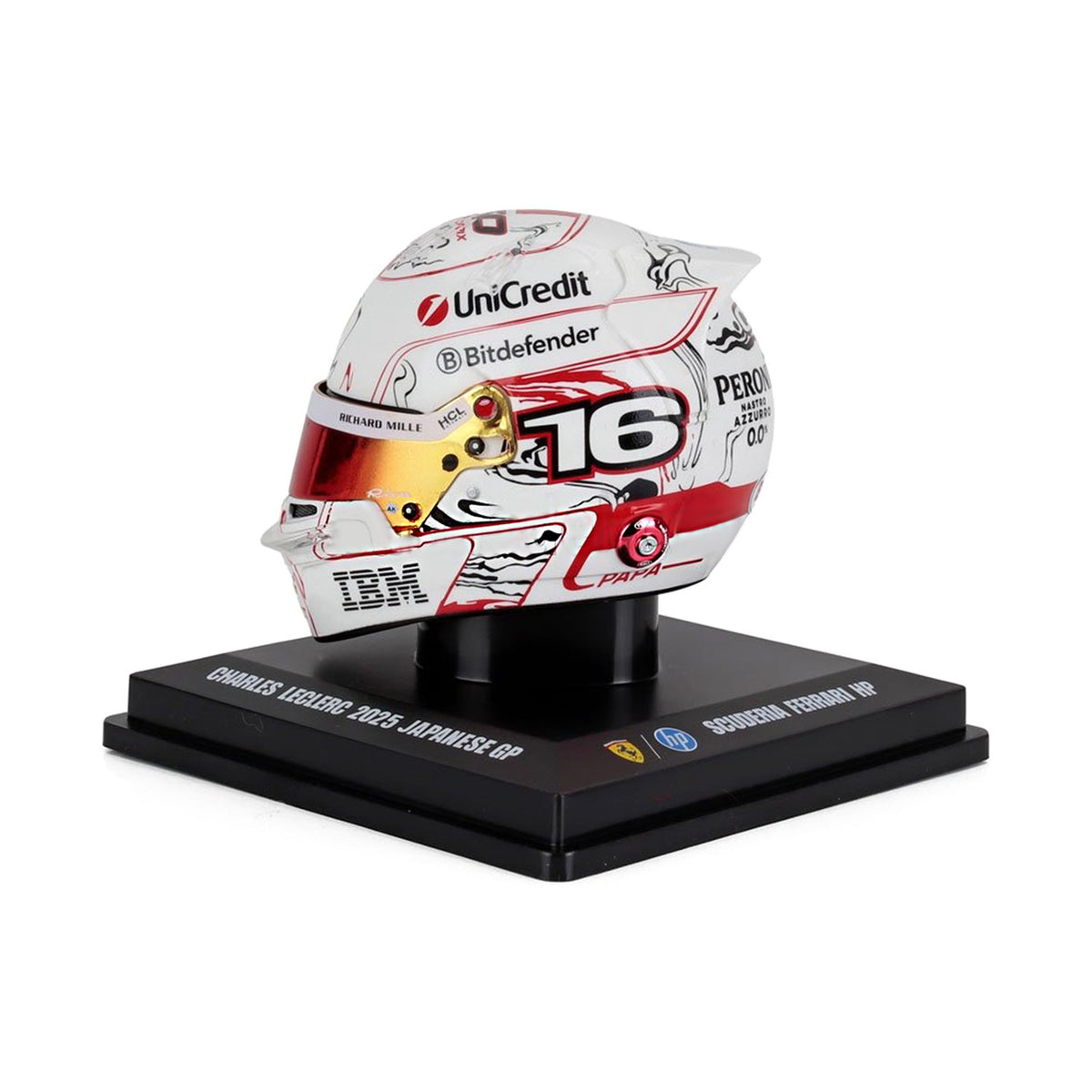 #16 Leclerc Japan GP 2025 1:5 Mini Helmet – Fueler