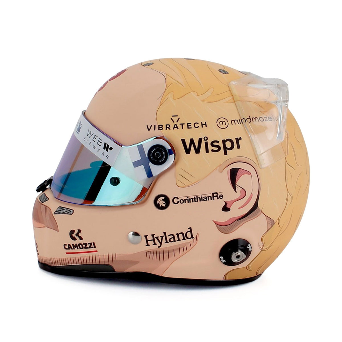 #77 Bottas Bahrain GP 2023 “Mullet” 1:2 Mini Helmet – Fueler